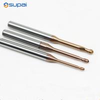 China Micro Grain Solid Carbide End Mill Long Neck 0.5mm 2 Flute 50 mm Router Bit for sale