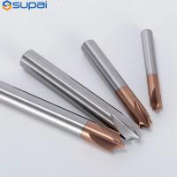 China 4 Flute Inner Radius End Mill For Steel Cutter V Grove Router 60 90 120 Degree for sale