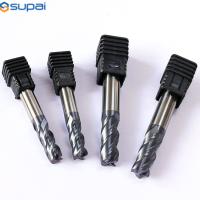 China Milling Cutter HRC65 Carbide End Mill 1-12mm 4Flute End Milling Bit For CNC Machine Metal Milling Tool CNC Router Bit for sale
