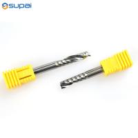 China Single Flute Spiral End Mill Cutter CNC Milling Cutter For Acrylic PVC for sale