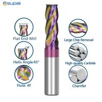 China Tungsten Steel End Mill 4 Flute Straight Endmill Cnc Profile Cutter End Milling Cutter D1-D20 For Stainless Steel Mil for sale