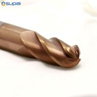 China HRC58 4 Flutes Ball Nose End Mill Metal Carving Milling Cutter Engraving For Copper Steel for sale