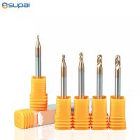China HRC58 4 Flutes Ball Nose End Mill Metal Carving Milling Cutter Engraving For Copper Steel for sale