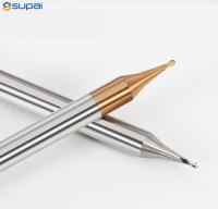 China Micro Ball Nose End Mill 2 Flutes R0.1-0.45mm Tungsten Steel CNC Milling Cutter TiCN Engraving Bit Coated Milling Bit for sale
