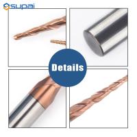 China Power Tools 2 Flute Solid Carbide Tapered End Mills 50mm Altin Coating for sale