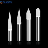 China Flat Bottom Engraver Bits 38-50mm CNC Router Tools V Carbide Carving Cutters Degree 10° 15° 20° 30° 45° 60° 90° for sale