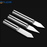 China V Shape Flat Bottom Carbide PCB Engraving Bits 3.175mm CNC Router Bit 10/15/20/ 30/45 Degree Milling Cutter Tools for sale