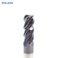 China Tungsten Steel Milling 4 Flute End Mill / 6mm 8mm 12mm Cutter End Mill For Stainless Steel for sale