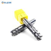 China Tungsten Steel Milling 4 Flute End Mill / 6mm 8mm 12mm Cutter End Mill For Stainless Steel for sale