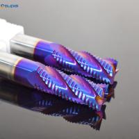 China Carbide Roughing End Mill 4 Flutes CNC Milling Cutter Bits For Steel Metal 4mm To 20mm for sale