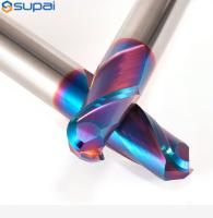 China HRC65 2 Flute Nano Blue Coated Carbide Milling Cutter CNC Router Bit For Metal Tools Tungsten Steel Tool for sale