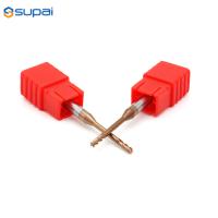 China Long Neck Square End Mills 4 Flute HRC55 Diameter 10mm Mill Cutter Chamfer Short Flute Copper Coating for sale