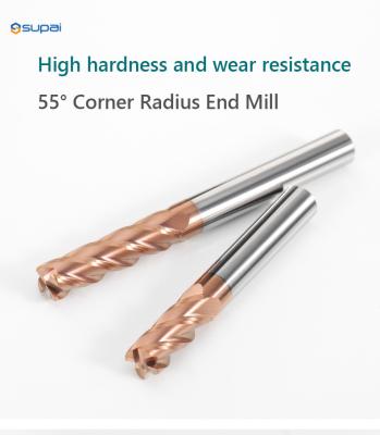China Carbide HRC55 Corner Radius End Mill Router Bits 4 Flute For Steel OEM Tools for sale