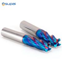 China Tungsten Steel 4 Blade Roughing Endmills Milling Cutter For Metal Cnc Maching Tools for sale