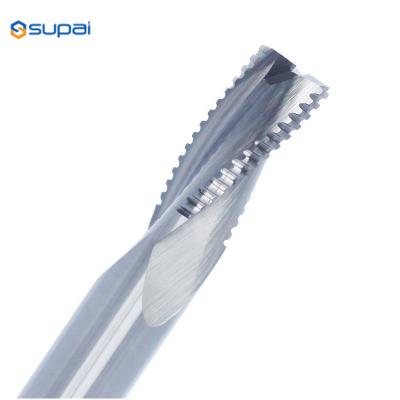 China Tungsten Steel 4 Blade Roughing Endmills Milling Cutter For Metal Cnc Maching Tools for sale