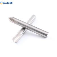 China 2/3/4 Flute Carbide Spot Chamfer End Mill For Aluminum Steel 30/45/60/90/120 Degree Coated for sale