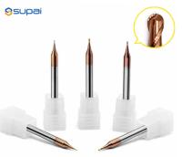 China Micro Diameter 55 Corner Radius 2 Flute DLC Coating End Mill Cutter For Copper for sale