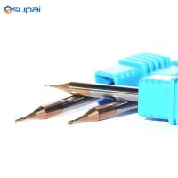 China Micro Diameter 55 Corner Radius 2 Flute DLC Coating End Mill Cutter For Copper for sale