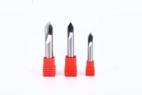China Solid Carbide Precision Tools 4 Flutes Chamfer End Mill V Groove For Copper Aluminum Metal for sale