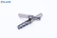 China Metalworking Excellent Surface Unequal Flute Spacing And Helix Carbide Black Alcrsin Coating 4 Flutes Hrc 70 End Mill for sale