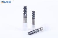 China Metalworking Excellent Surface Unequal Flute Spacing And Helix Carbide Black Alcrsin Coating 4 Flutes Hrc 70 End Mill for sale