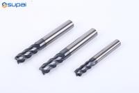 China Metalworking Excellent Surface Unequal Flute Spacing And Helix Carbide Black Alcrsin Coating 4 Flutes Hrc 70 End Mill for sale