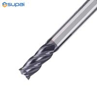 China New Design 4 Flute Flat Square Milling Cutter Carbide End Mill Fresa for Stainless Steel High hardness metal for sale