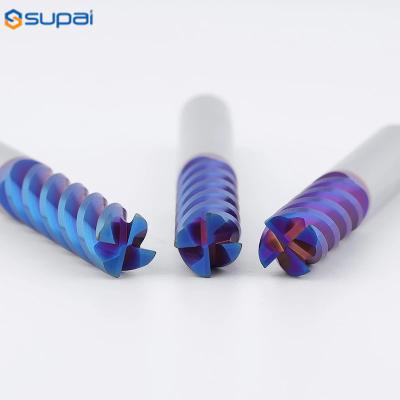 China High Quality 1/2/3/4/5/6/8 Flutes End Mill with Varies Cutting Edge Material, 38-200mm Overall Length for sale