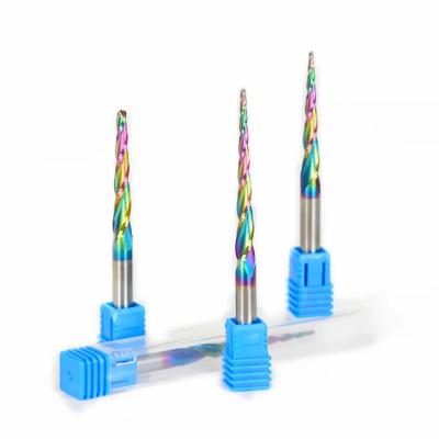 China 30/35/38/40/45 Degree Helix End Mill Feed Rate Varies Tin Coating Woodworking Tools for sale