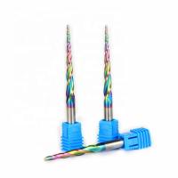 China 30/35/38/40/45 Degree Helix End Mill Feed Rate Varies Tin Coating Woodworking Tools for sale