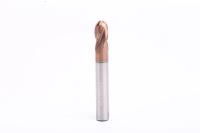 China 4 Flutes CNC Milling Ball Nose End Mill with Axial Rake Angle -7° for sale