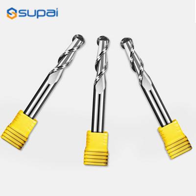China 6mm 8mm CNC Milling Ball Nose Cutter For Wood With -6° Axial Rake Angle for sale