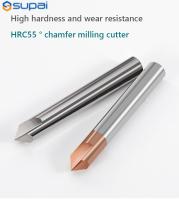 China High Speed Chamfer End Mill - 3 Flute 45° Helix Angle 3/8'' Shank for sale