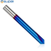 China High Speed Chamfer End Mill - 3 Flute 45° Helix Angle 3/8'' Shank for sale