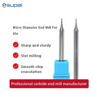 China 2 Teeth Micro Grain Milling Cutter 50mm Overall Length for sale