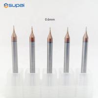 China 0.2-0.9mm Micro End Mills 30° Helix Angle For Steel Brass Milling for sale