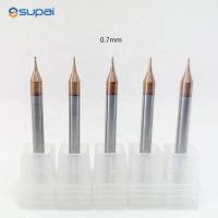 China 0.2-0.9mm Micro End Mills 30° Helix Angle For Steel Brass Milling for sale