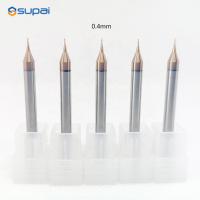 China 0.2-0.9mm Micro End Mills 30° Helix Angle For Steel Brass Milling for sale