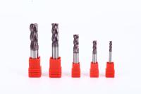 China SUPAL 4 Flute Blue Coating Solid Carbide End Mill Milling Cutter For HRC65 Hardened Steel Machining Corner Radius 0.5mm for sale