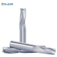 China Precision Cutting 45° Cutting Edge Angle Roughing End Mill 4 Flute 3mm Corner Radius for sale