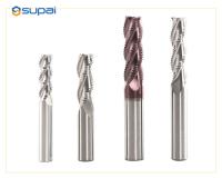 China High Performance Square Roughing End Mill For Wood Cutting 4 Flute for sale
