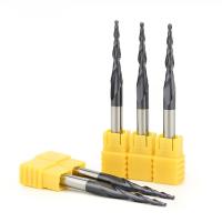 China Manufacture Solid Carbide Tapered Ball Nose End Mill CNC Milling Cutter For Metal Engraving for sale