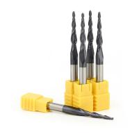 China Manufacture Solid Carbide Tapered Ball Nose End Mill CNC Milling Cutter For Metal Engraving for sale