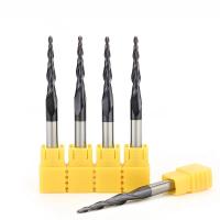 China Manufacture Solid Carbide Tapered Ball Nose End Mill CNC Milling Cutter For Metal Engraving for sale