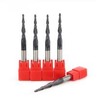 China Manufacture Solid Carbide Tapered Ball Nose End Mill CNC Milling Cutter For Metal Engraving for sale