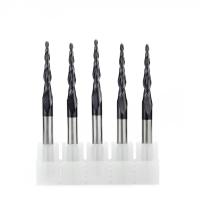 China Manufacture Solid Carbide Tapered Ball Nose End Mill CNC Milling Cutter For Metal Engraving for sale