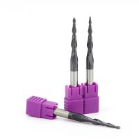 China Manufacture Solid Carbide Tapered Ball Nose End Mill CNC Milling Cutter For Metal Engraving for sale