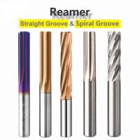 China Solid Carbide Chucking Machine Tapered Drill Straight Groove Reamer Tungsten Steel D10*45*90L*6T for sale