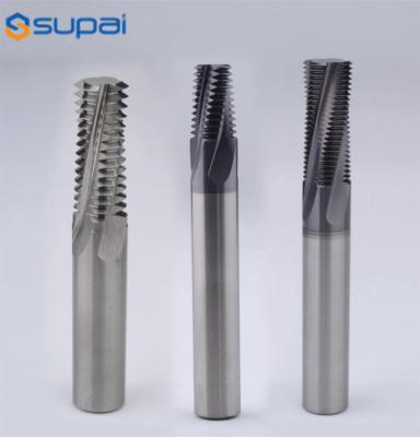 China Tungsten Steel Thread 4 Blade End Mill Double Tooth Full Tooth Milling Cutter Thread Cutter for sale