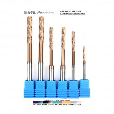 China High Grade HRC65 Carbide Chamber Reamer With 15° Point Angle for sale